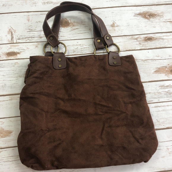 Levi's | Bags | Levis Brown Faux Suede Eyelet Handbag | Poshmark